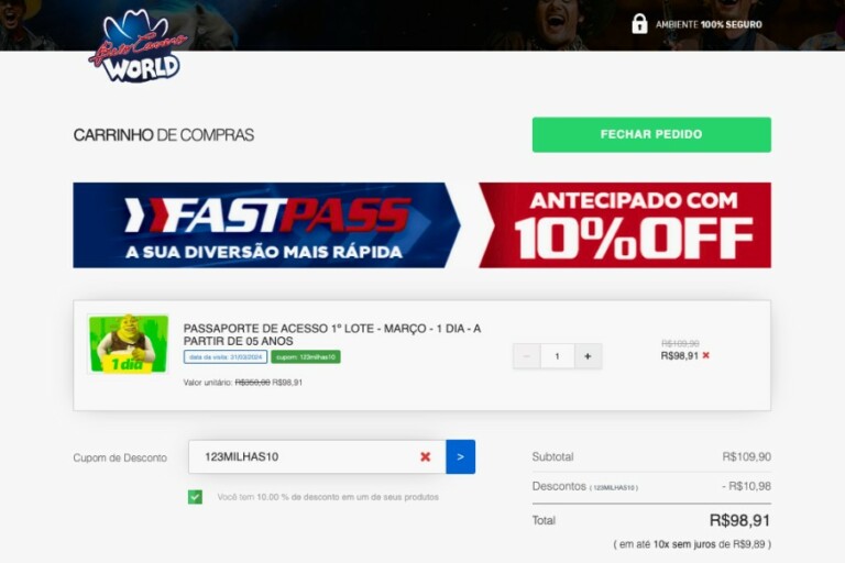 Cupom de desconto para o Beto Carrero: 10% OFF com o Conexão123